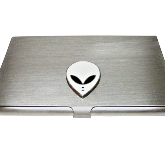 Kiola Designs | Accessories | White Alien Head Business Card Holder ...